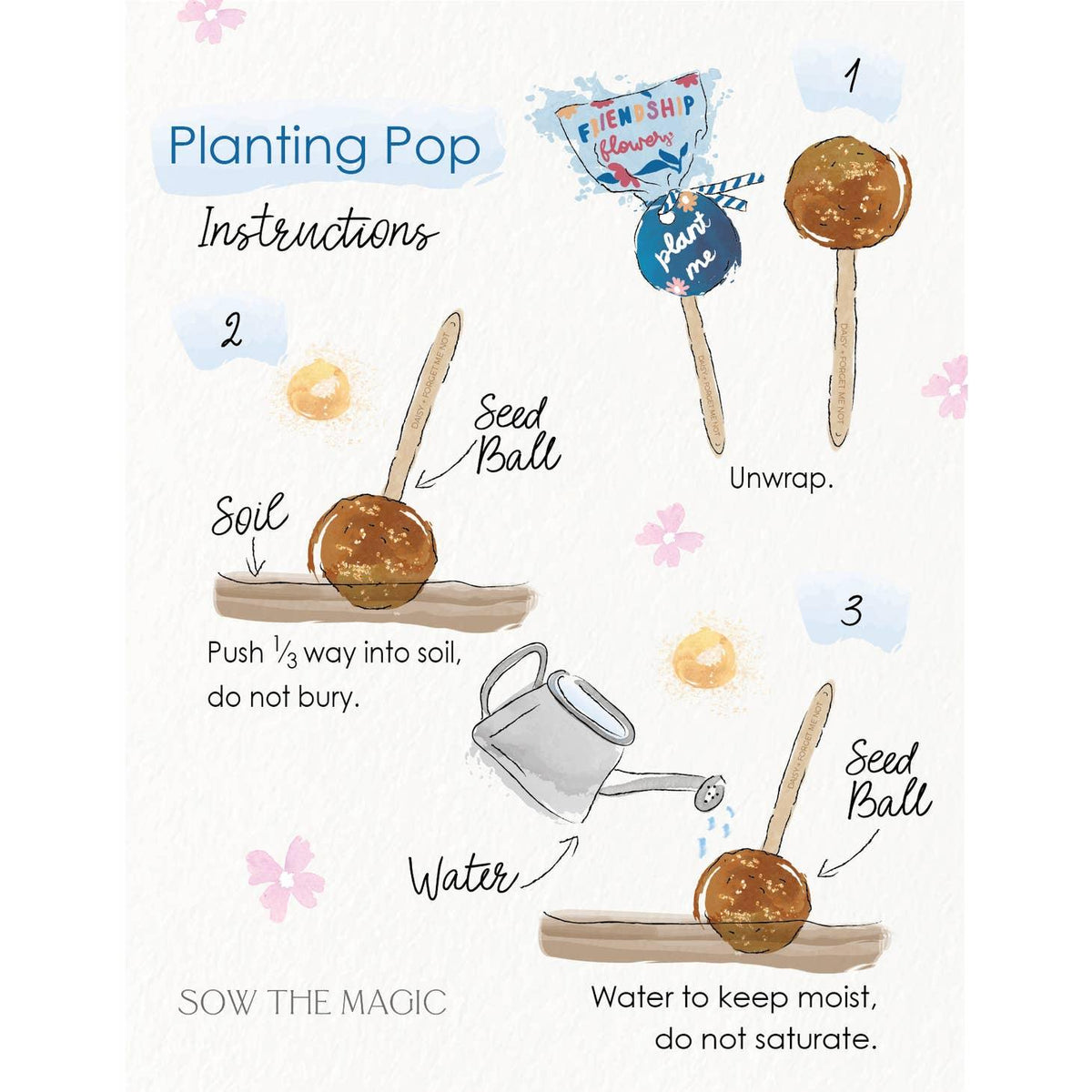 Flower Seed Planting Pops by Sow the Magic – Ruby's